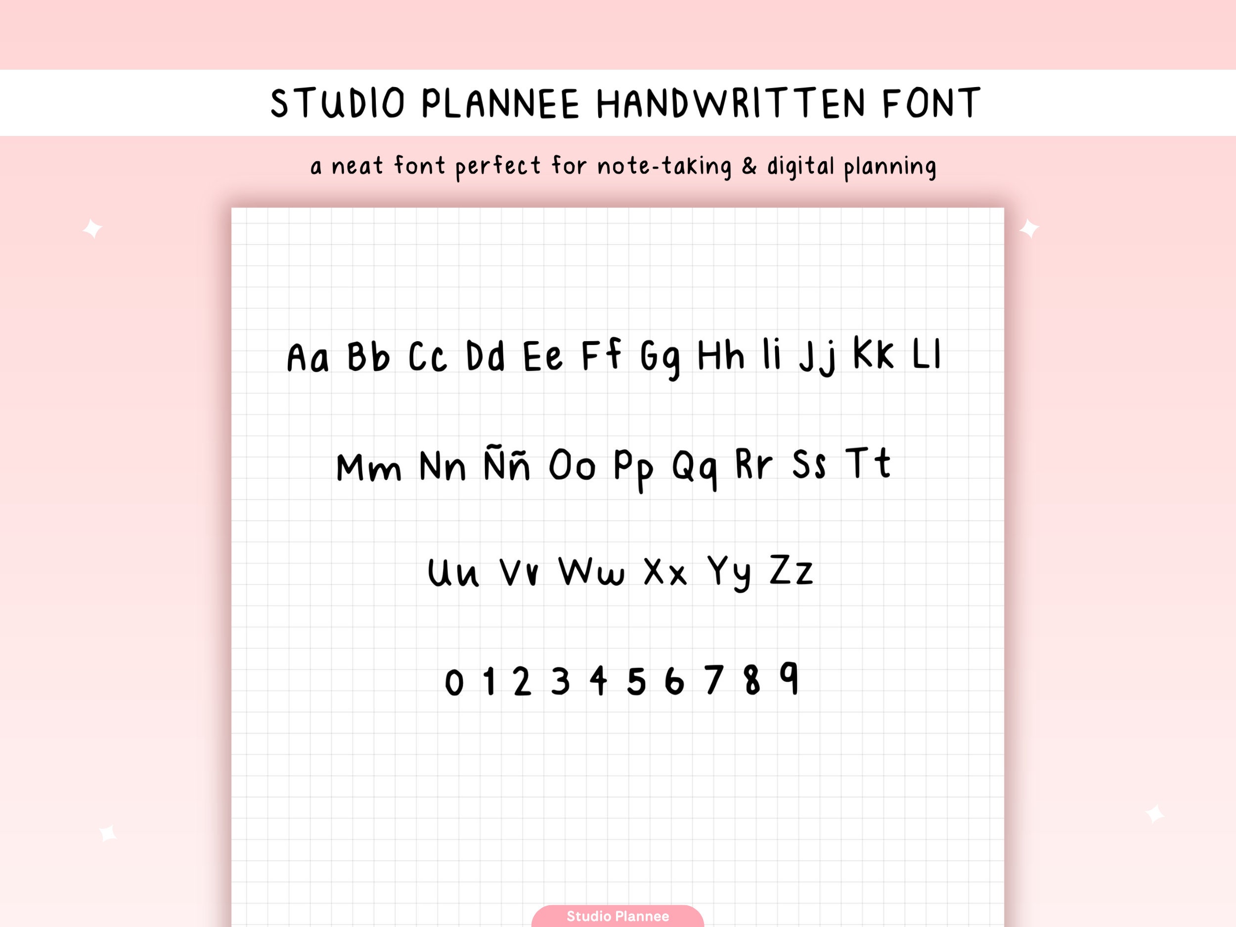 Note Taking Handwritten Font, Aesthetic Font, Cozy Handwritten Font ...