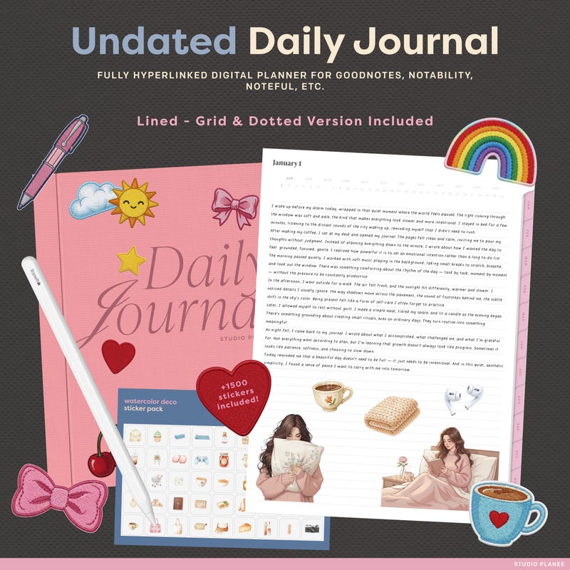 Journal Sticker Book 2026 - Etsy