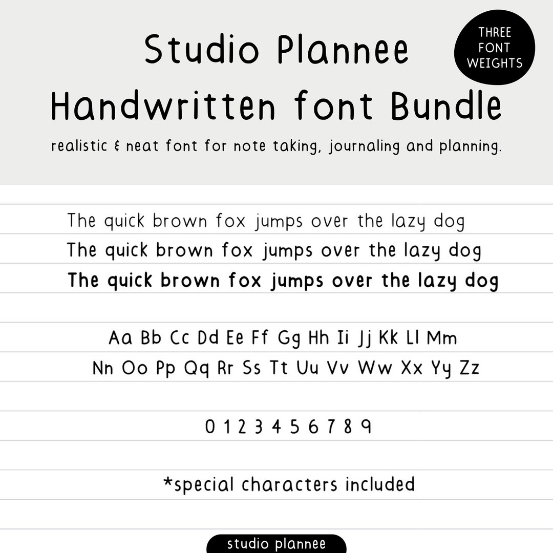 Cozy Handwritten Font Bundle for Digital Planner, Note-taking ...