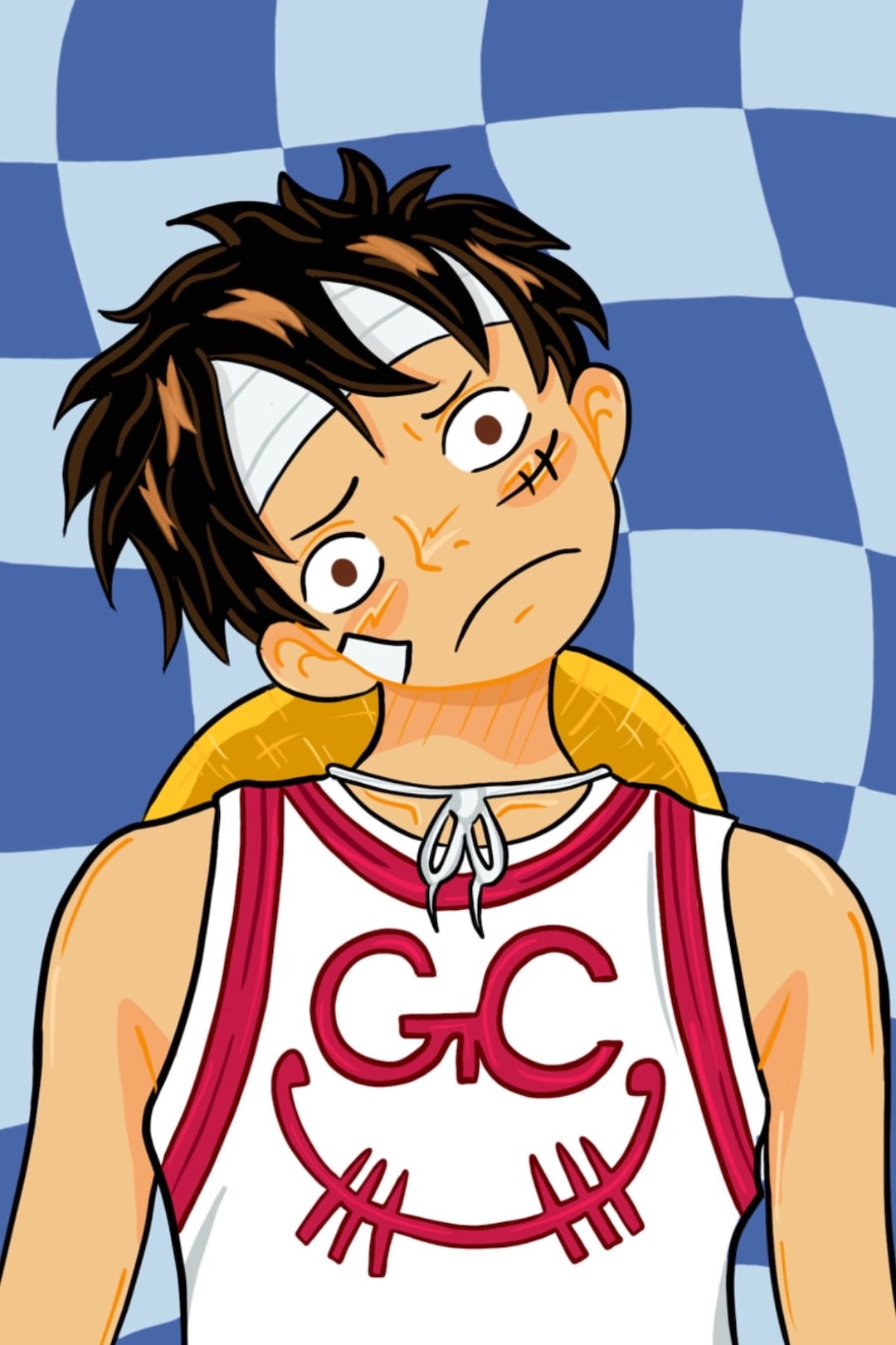 Confused Luffy Print - Etsy