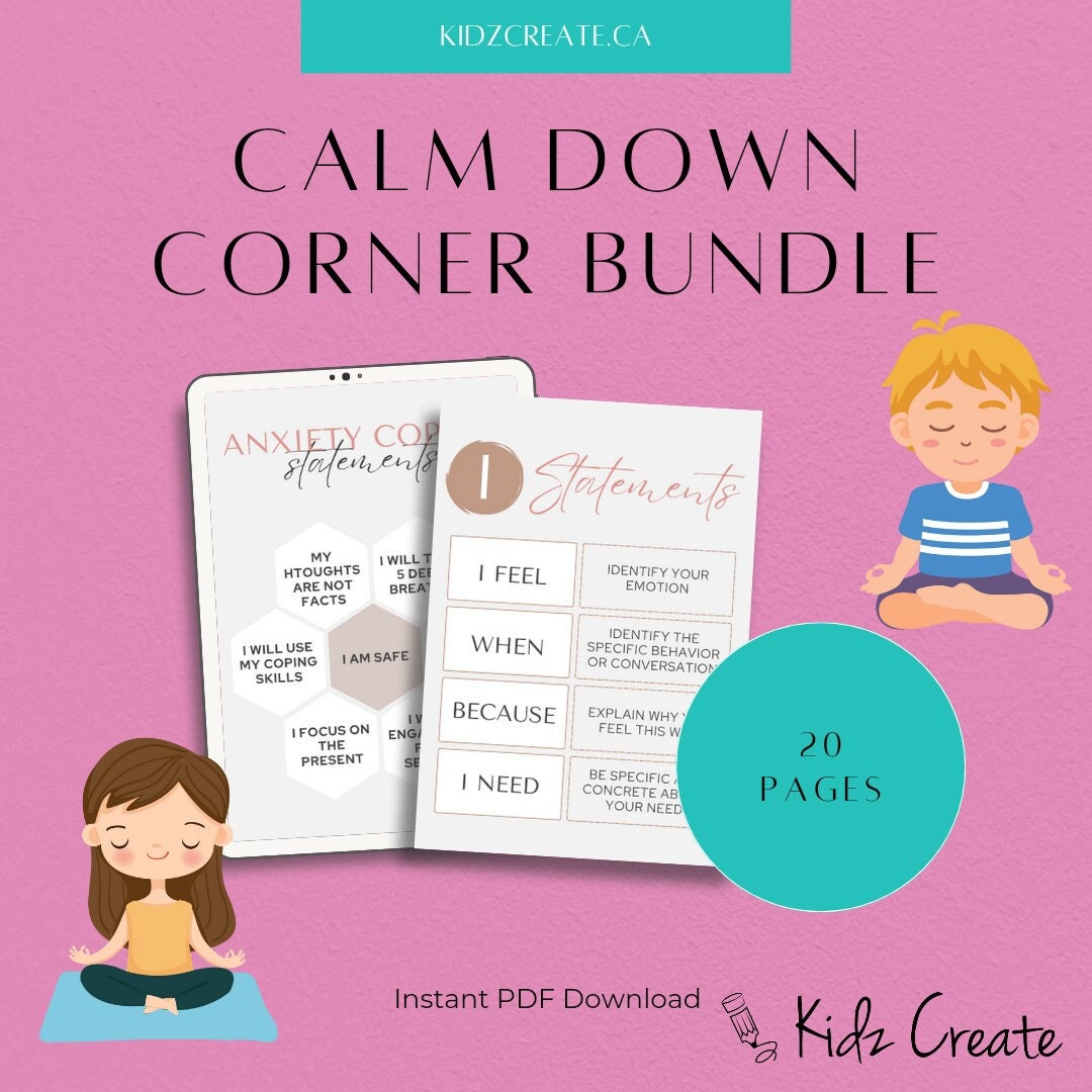 Calm Down Corner Printable Posters Mindfulness Posters for - Etsy Canada