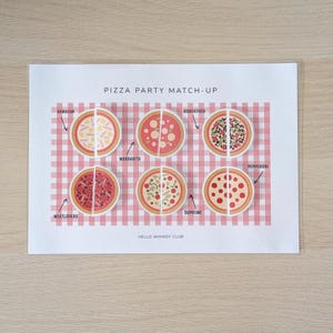 Pizza Party Match-up Printable | Digital Download | Toddler Fine Motor ...