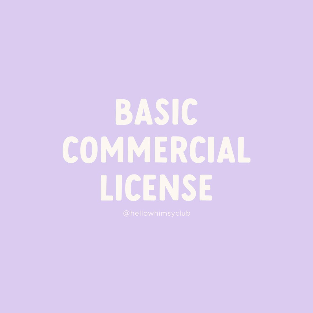 Basic Commercial License for PNG + SVG | One User | One License per ...