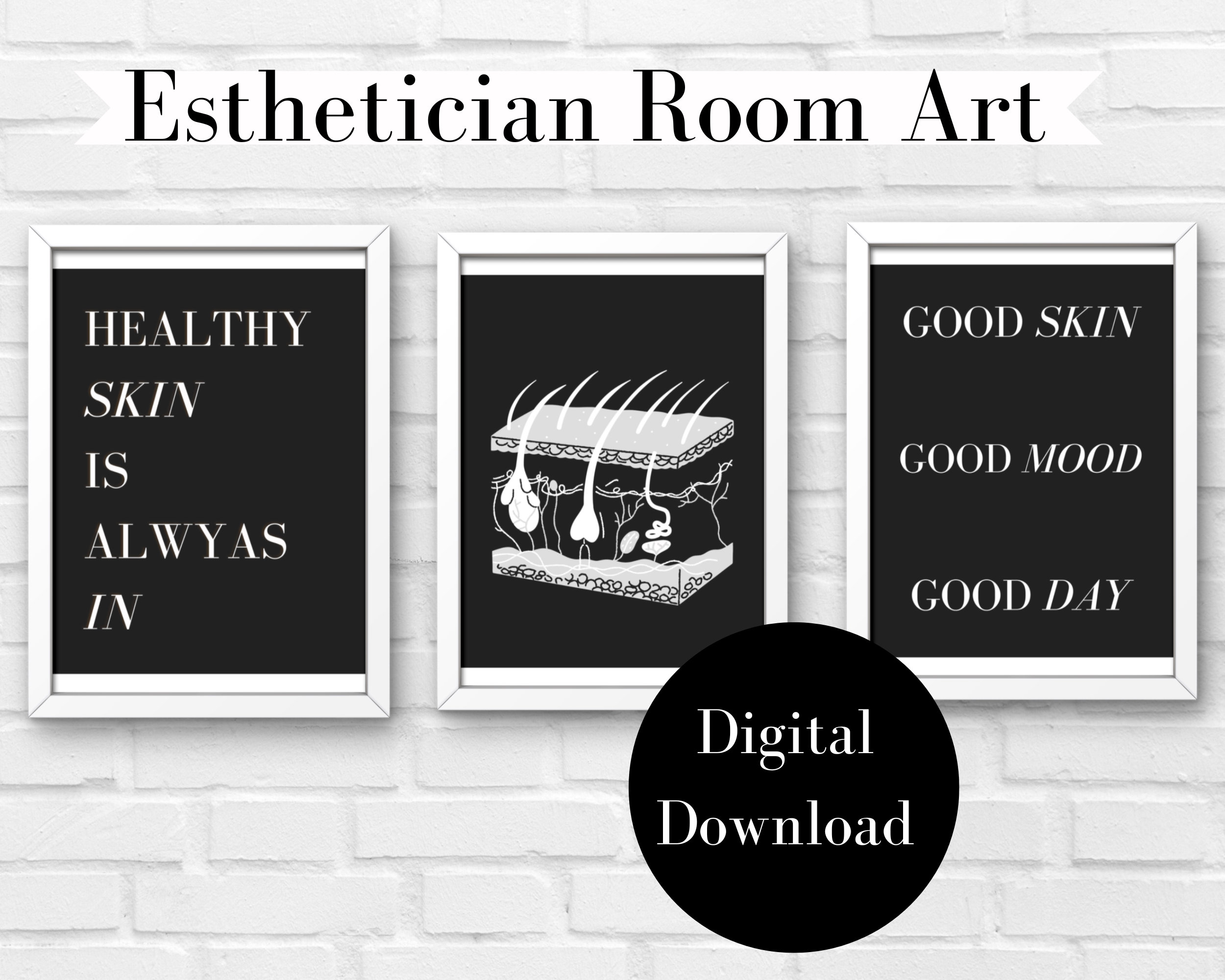 Esthetician Decor | Facial Wall Decor | Wall Art Prints | Esthetician ...