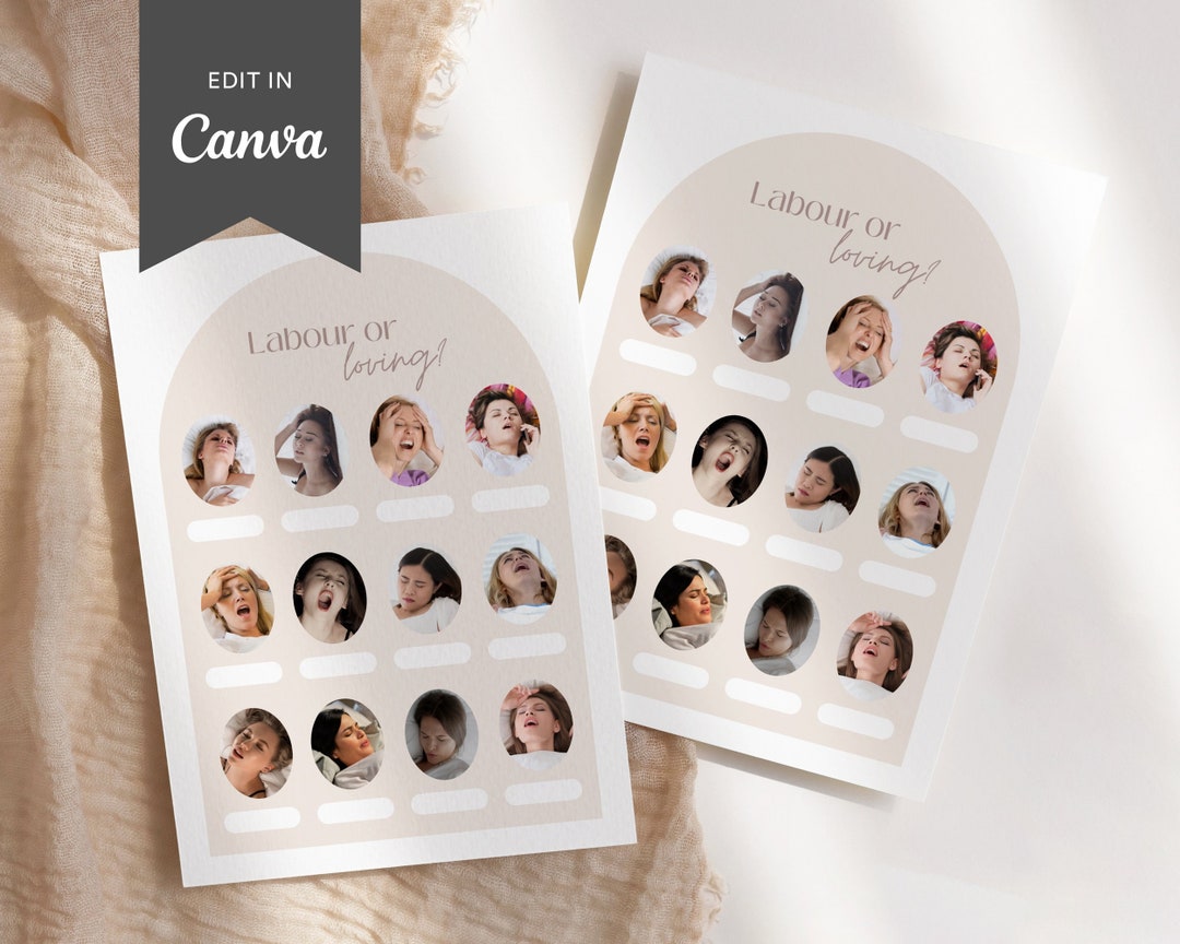 Labour or Loving Baby Shower Game | Minimal Arch 5 X 7" Baby Shower ...