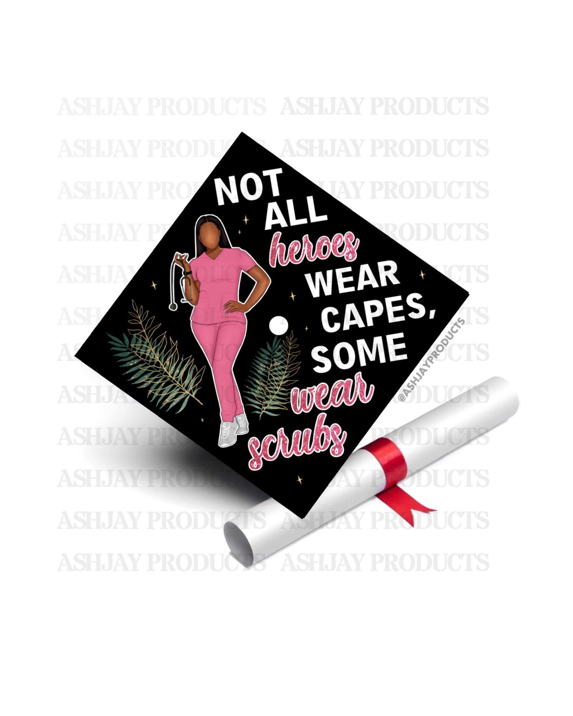 Nursing Printed Grad Cap Topper for Graduation - Etsy