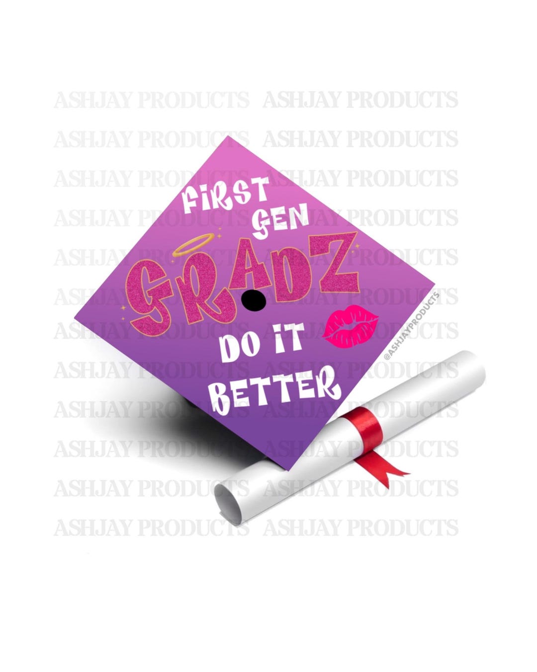 First Gen Grad Printed Cap Topper With Bratz Theme for Graduation - Etsy