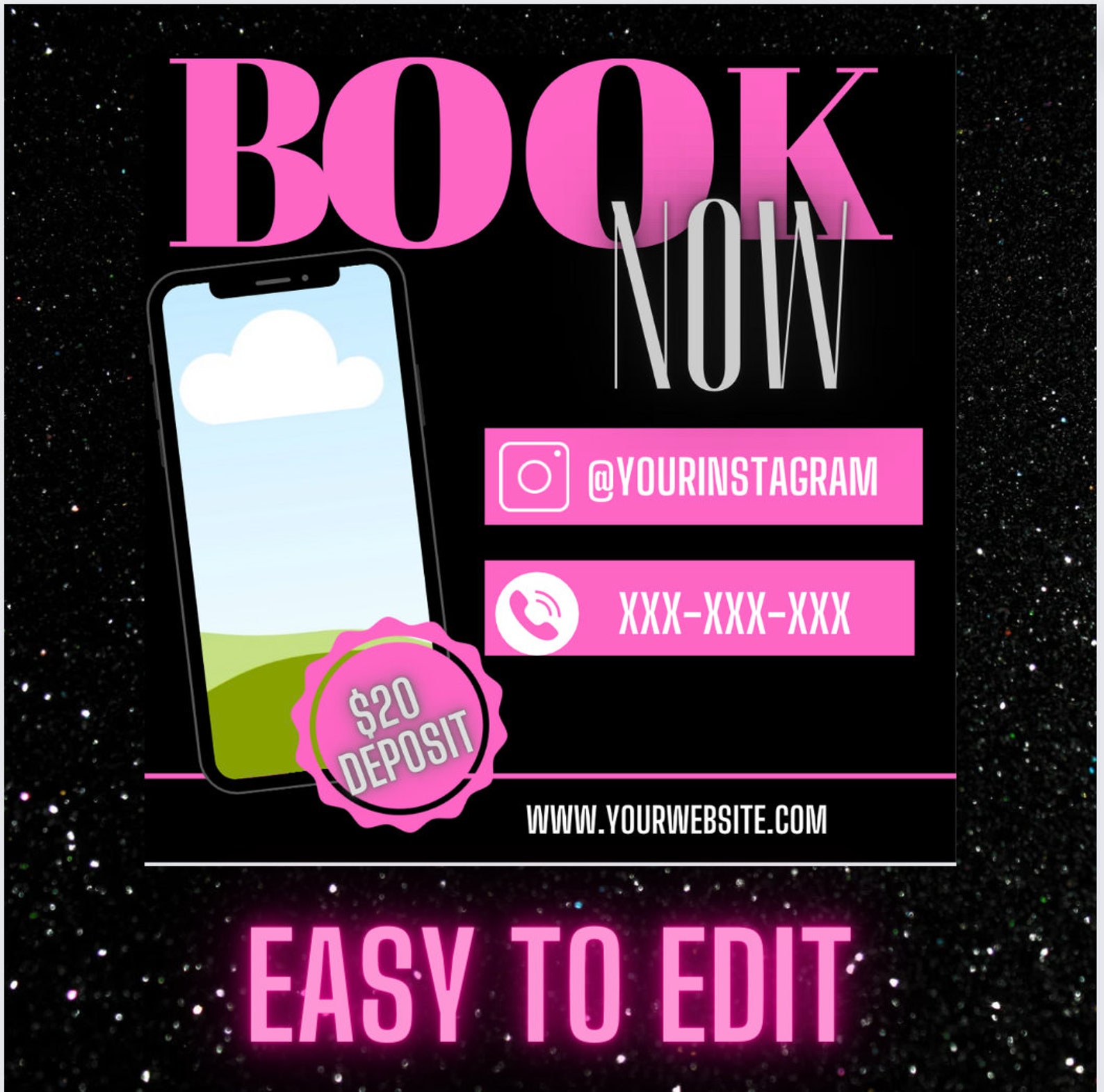 Editable Book Now Flyer, DIY Appointment Available Template, Premade ...