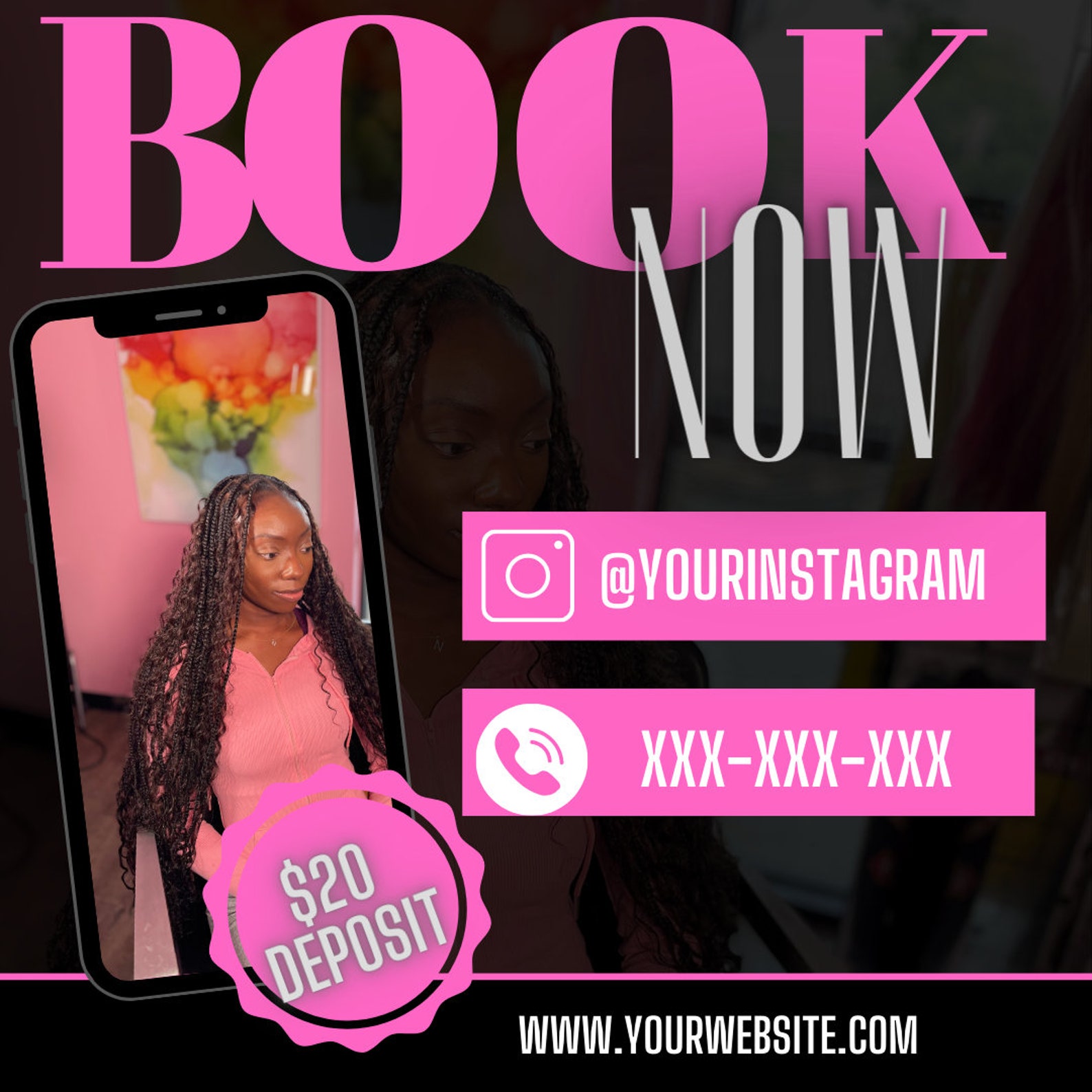 Editable Book Now Flyer, DIY Appointment Available Template, Premade ...