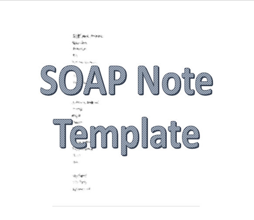 SOAP Note Template - Etsy