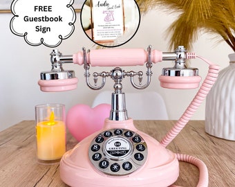 Retro Audio Guest Book Phone With Sign, FREE SHIPPING, Vintage ...