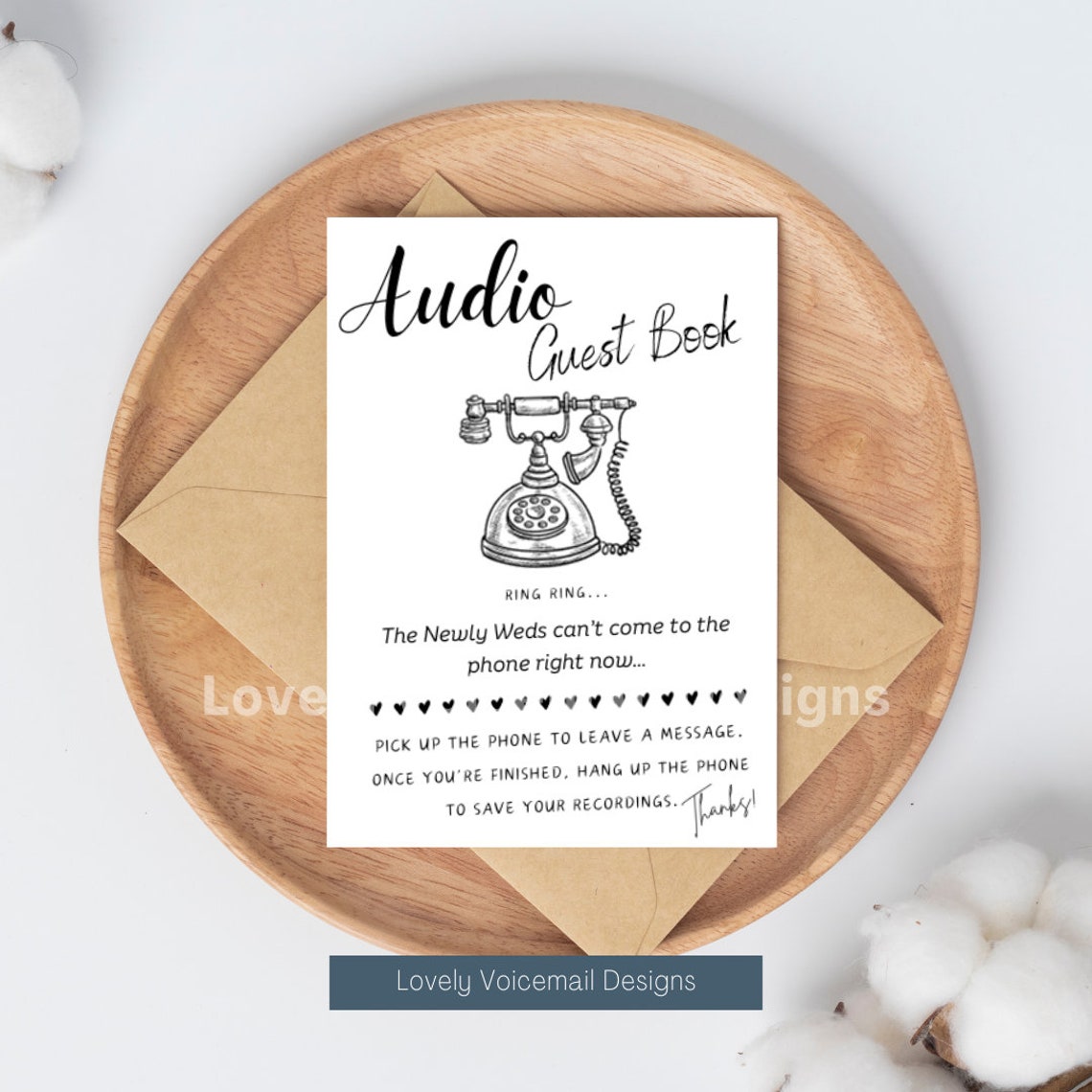 Audio Guestbook Sign | Phone Guest Book Instruction Sign | Leave a ...