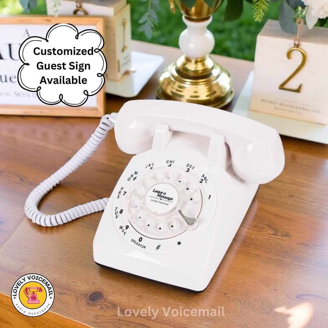 Audio Guest Book Phone With Sign, FREE SHIPPING, Vintage Voicemail ...