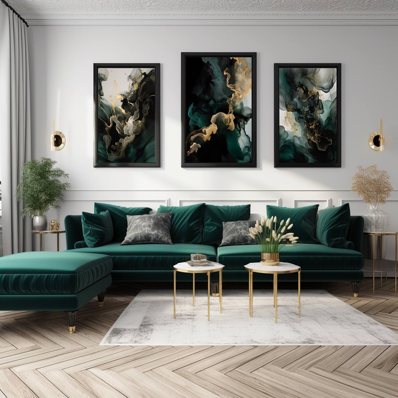 Emerald Wall Art - Etsy