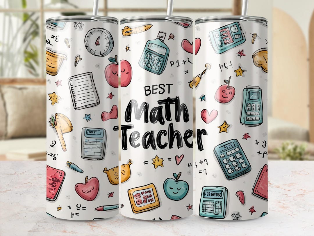Best Math Teacher Tumbler Wrap PNG, Math Teacher Gift Sublimation ...