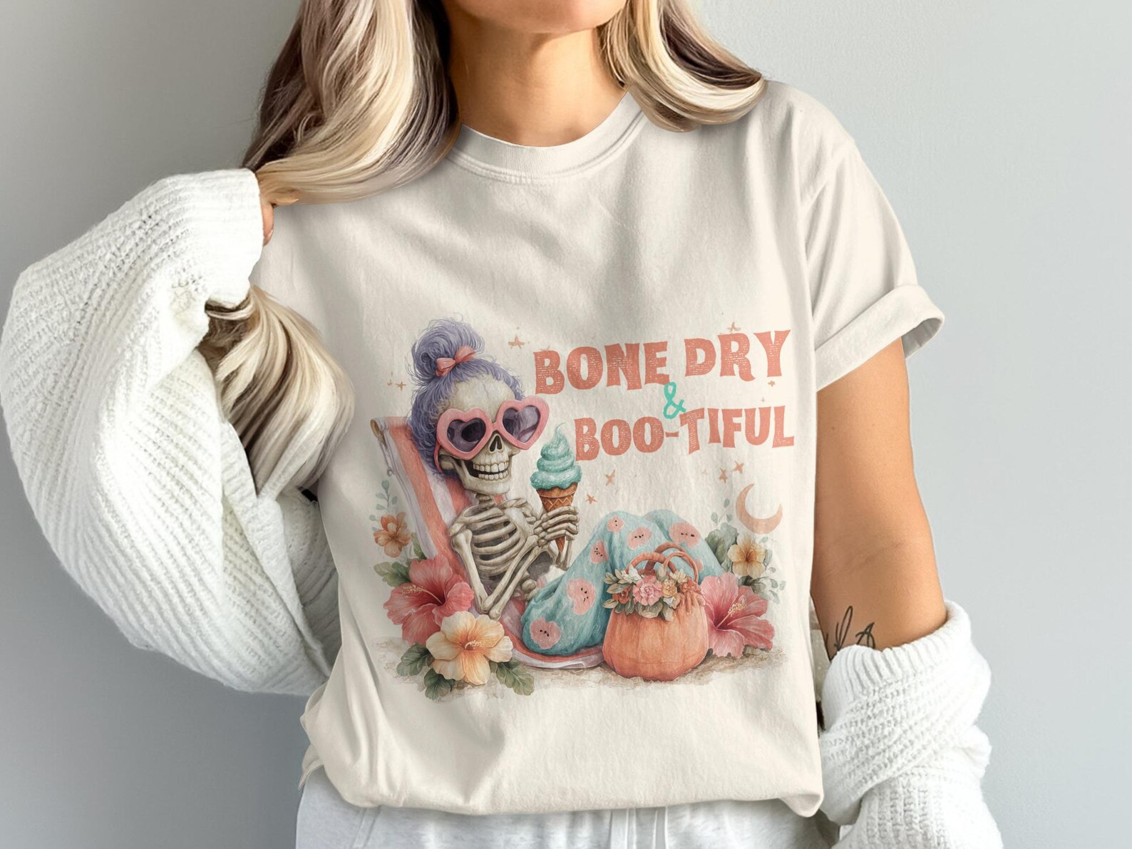 Funny Summerween PNG, Bone Dry Bootiful PNG, Skeleton Png, Halloween ...