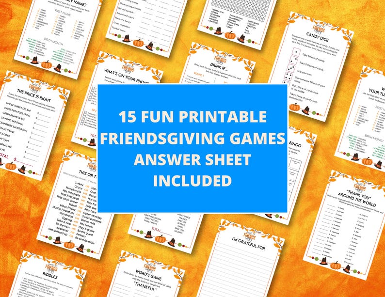Friendsgiving Digital Invitation Bundle | Thanksgiving Friends Dinner ...