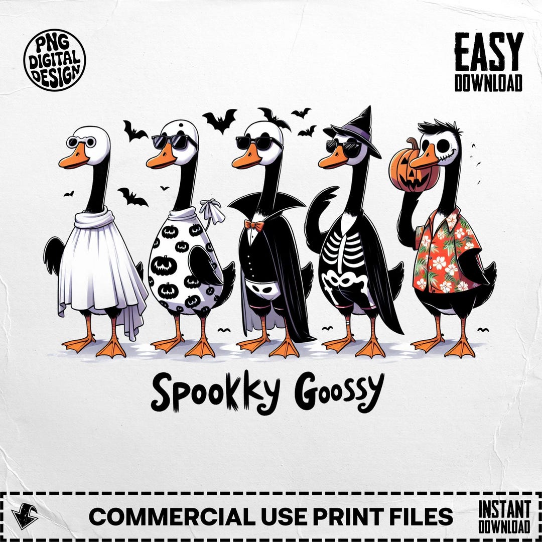 Summerween Spooky Goose Halloween Png, Funny Halloween Goose, Goose ...