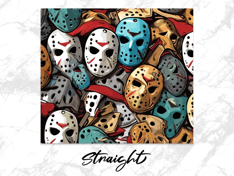 Jason Mask Horror, Friday the 13th Inspired PNG Design, 20oz Skinny ...