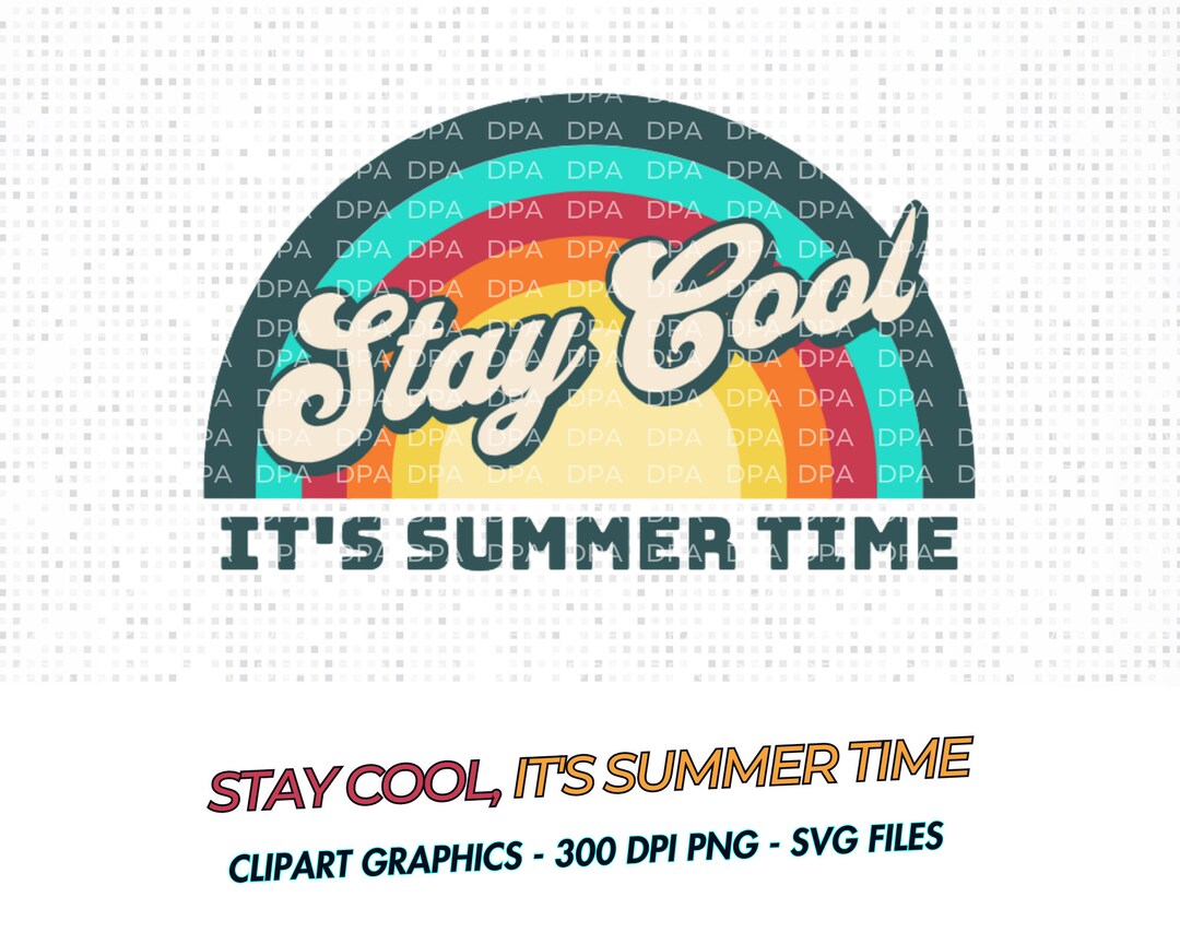 Stay Cool in Style: Summer Time SVG/PNG Clipart Design - Instant ...