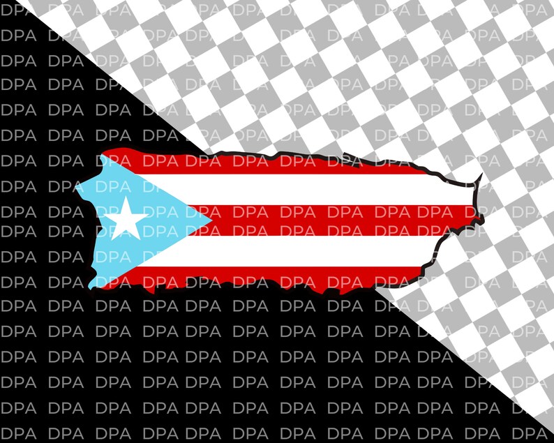 Puerto Rico Island Flag SVG PNG | Puerto Rico Flag | Puerto Rico Sublimation | Boricua Clipart ...