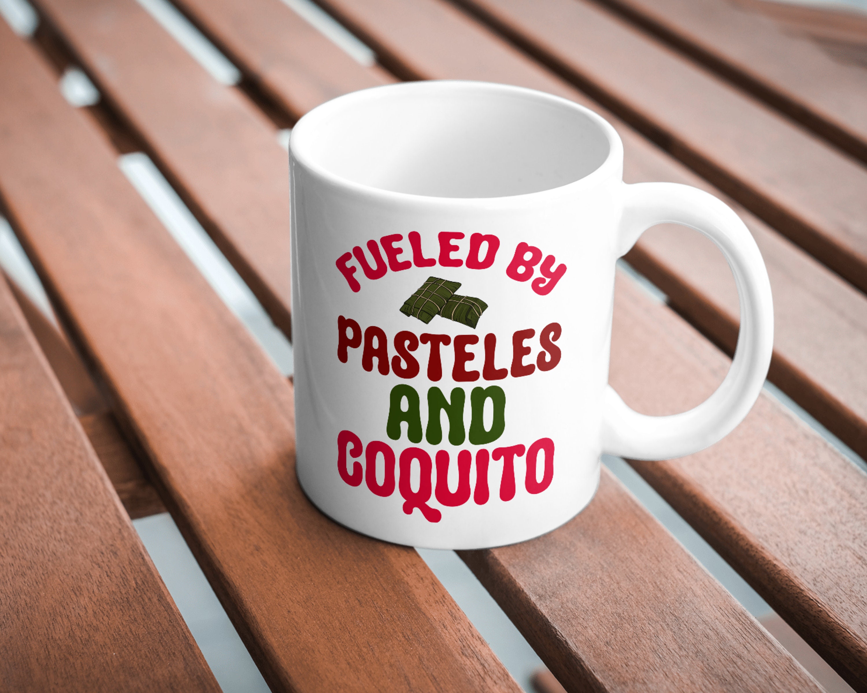 Fueled by Pasteles Y Coquito | SVG PNG Design | Puerto Rican Food - Etsy