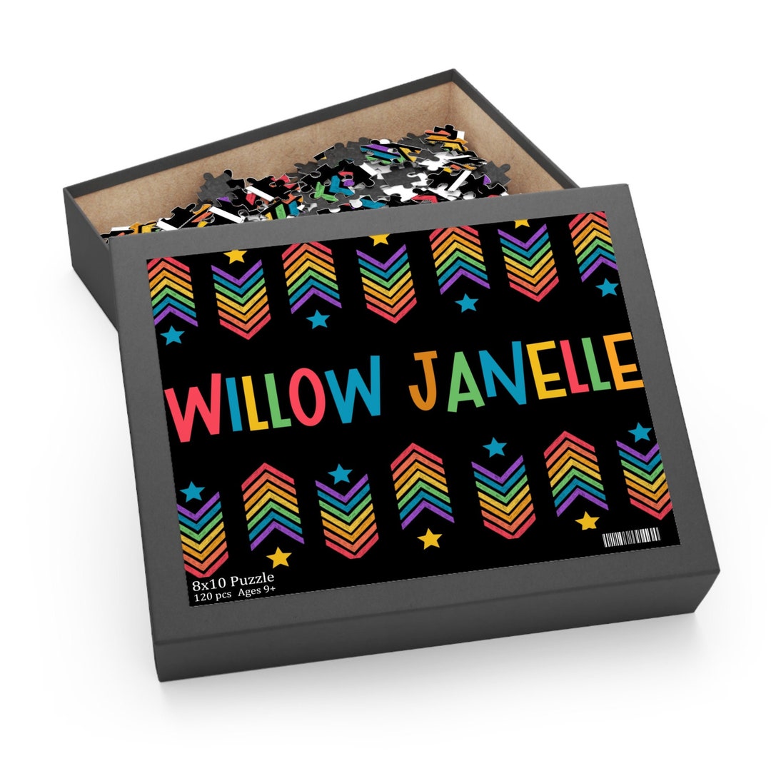Personalized Kids Name Puzzle, Rainbow Custom Name Puzzle Gift ...