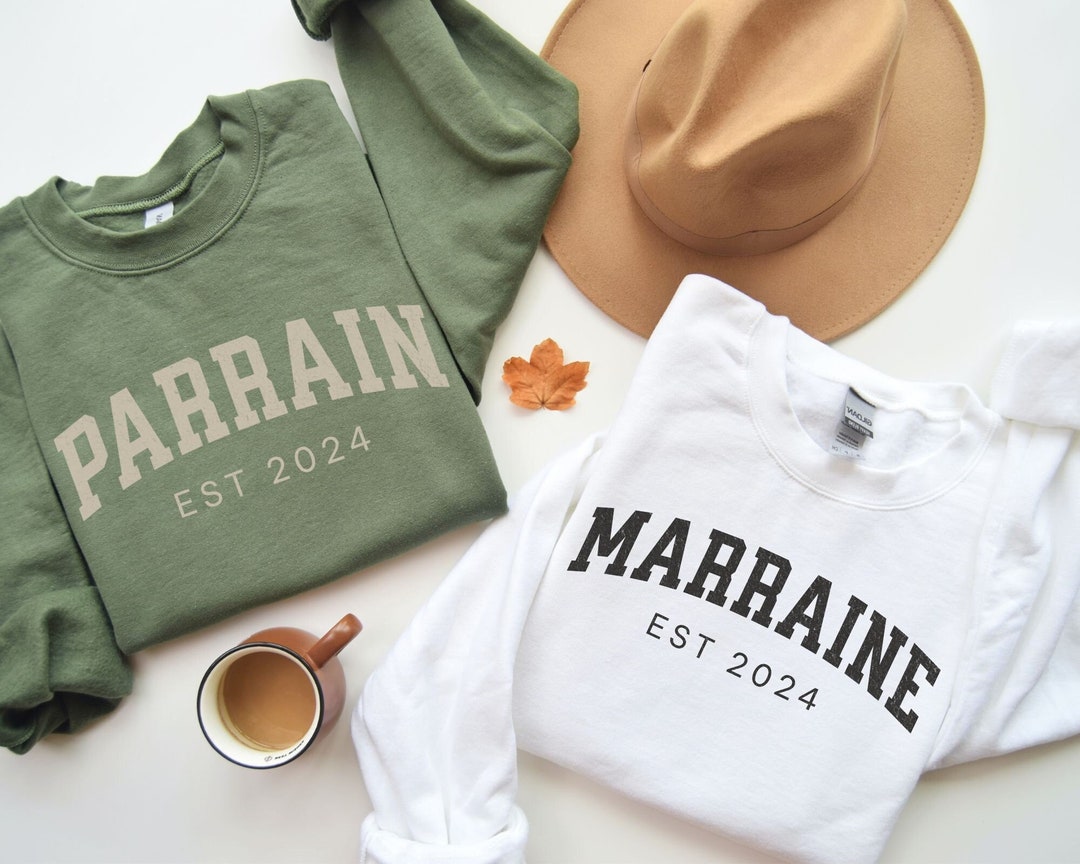 Personalized Marraine Gift Custom Parrain Sweatshirt Baptism Proposal ...