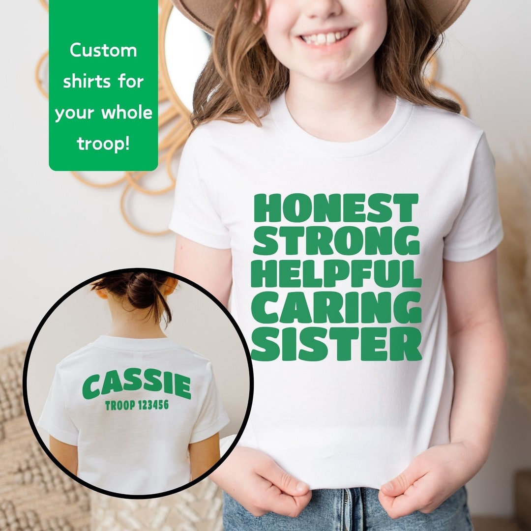 Matching Troop Shirts With Custom Name and Troop Number, Scouting Girl ...