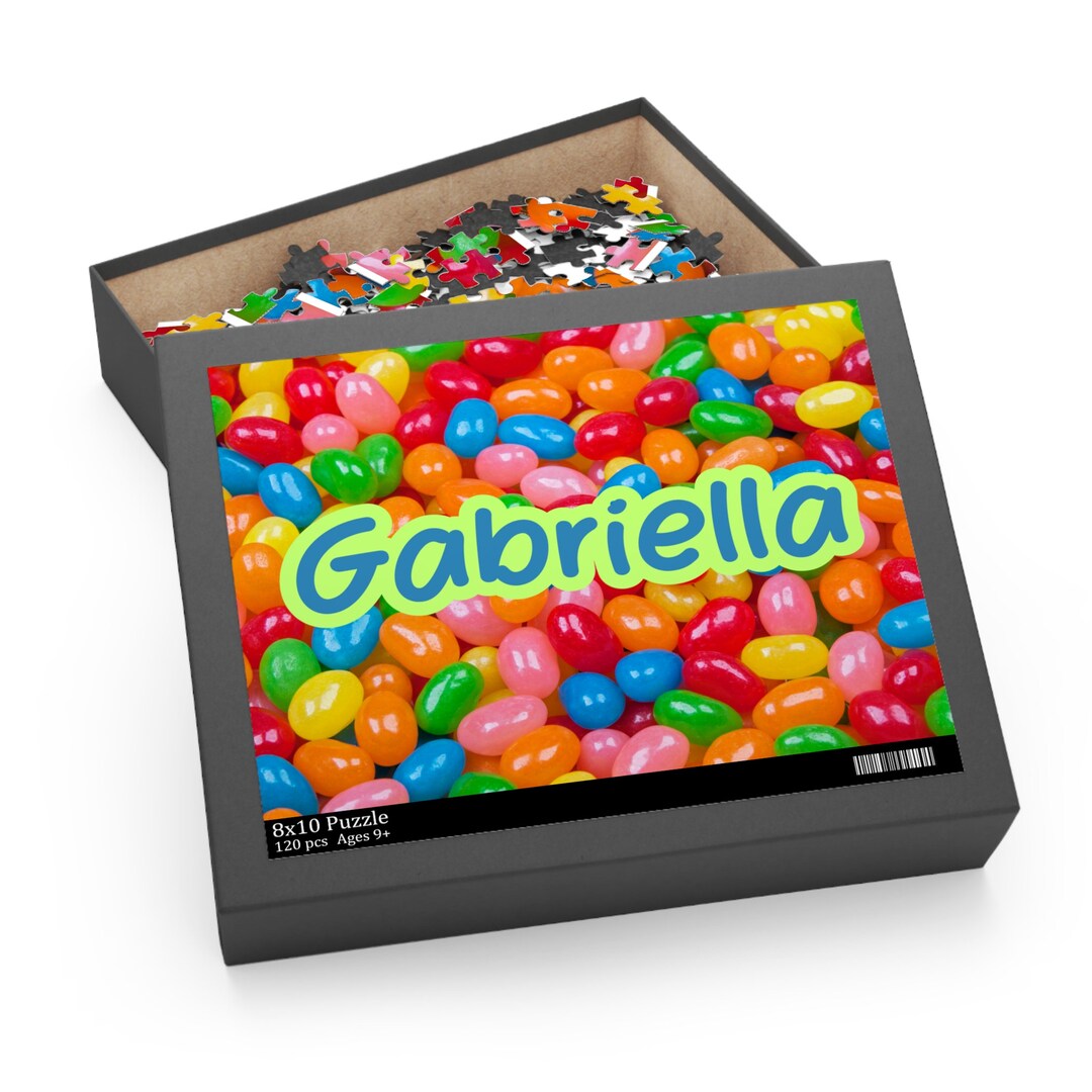 Personalized Name Puzzle for Child Jelly Beans Custom Name Puzzle Gift ...
