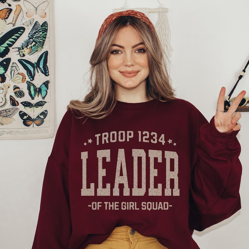 Custom Troop Number Sweatshirt for Leader and Co Lead of Girl Troop ...