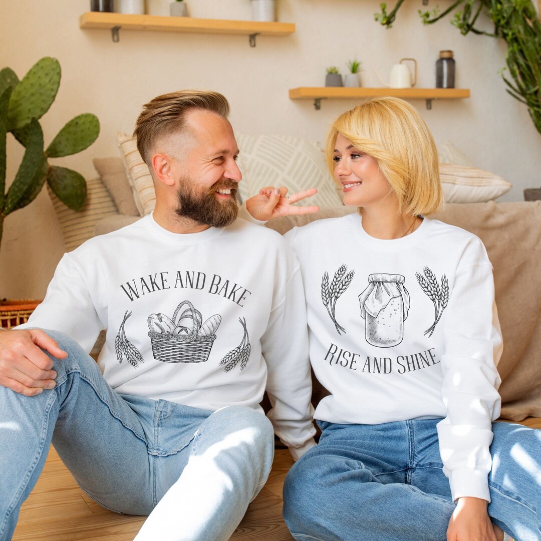 Matching Sourdough Bread Sweatshirts, Sour Dough Starter Sweater ...
