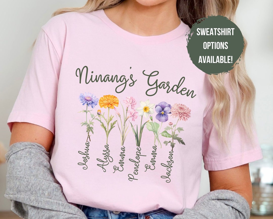 Personalized Ninang's Garden Shirt Gift for Godmother Custom Godchild ...