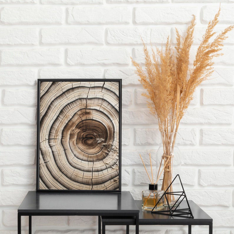 Large Tree Trunk Rings Print, Tree Trunk Print, Tree Rings Print, Pine ...