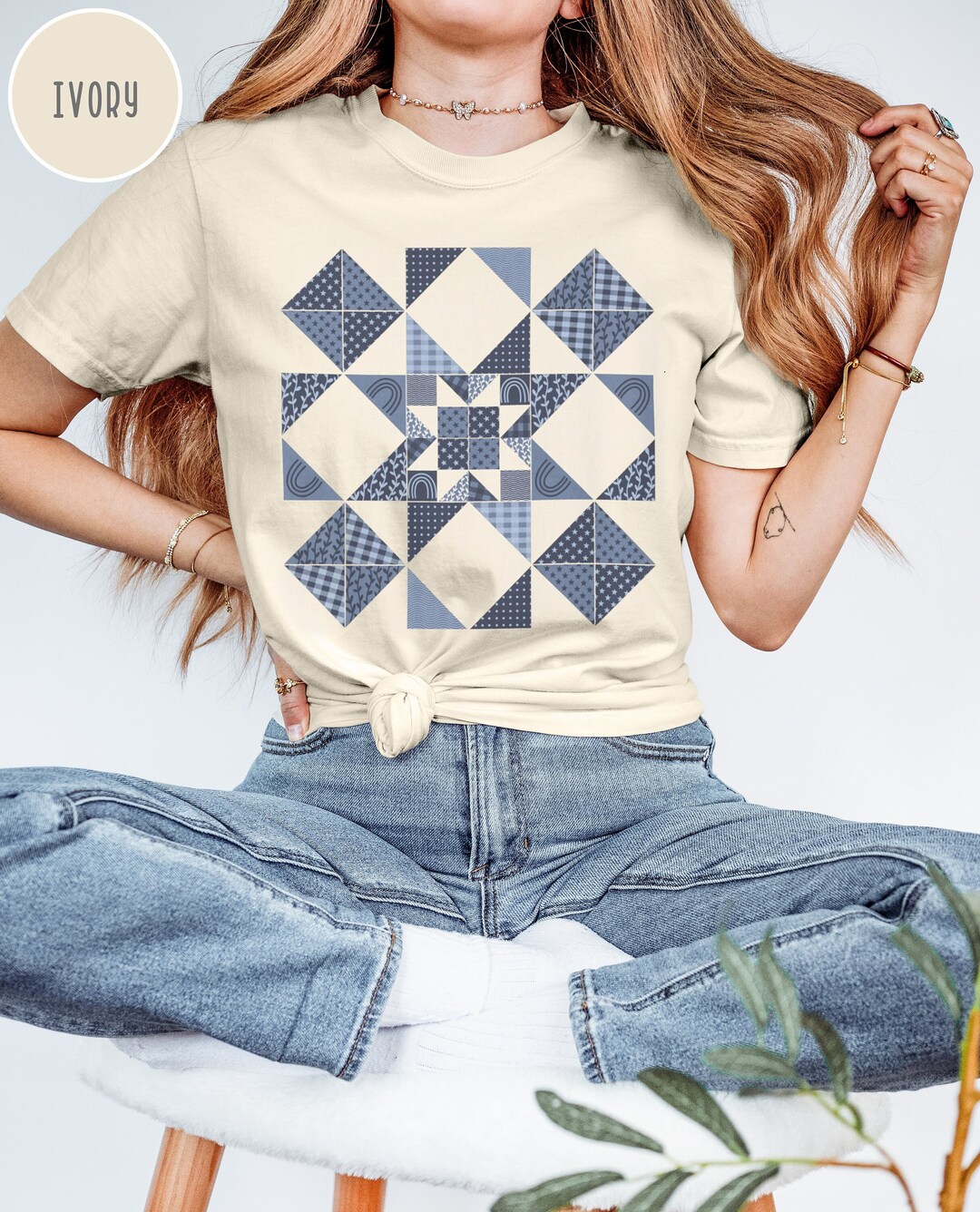 Quilter Tshirt, Quilt Block T Shirt, Quilt Block Star Tee, Quilting ...