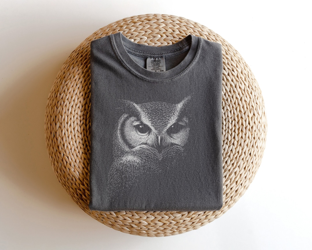Owl Shirt, Retro Owl Shirt for Animal Lover, Dark Academia Owl Tshirt ...