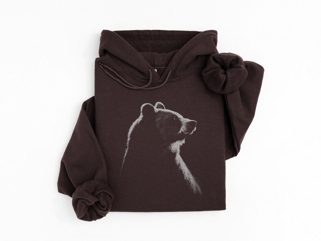 Bear Hoodie, Vintage Bear Sweatshirt, Trendy Bear Hoodie, Animal Lover ...