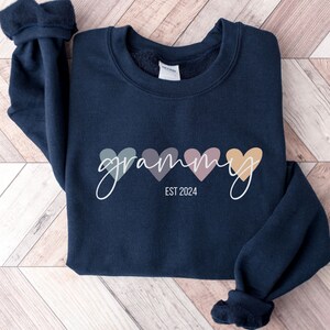 Custom Grammy Sweatshirt Kids Name on Sleeve, Custom Grammy Sweatshirt ...