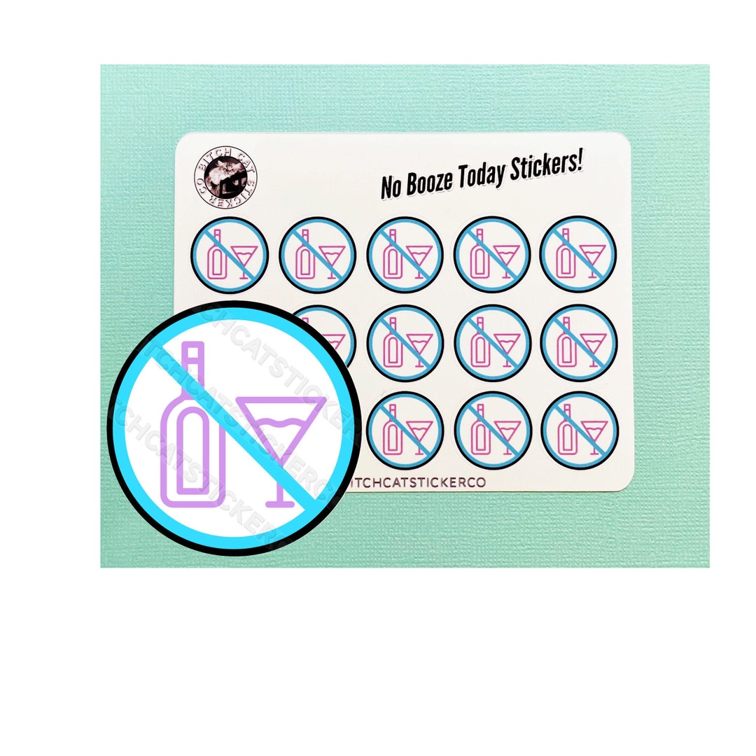 NO BOOZE Today Stickers Planner Reward Stickers Adulting Bullet Journal ...