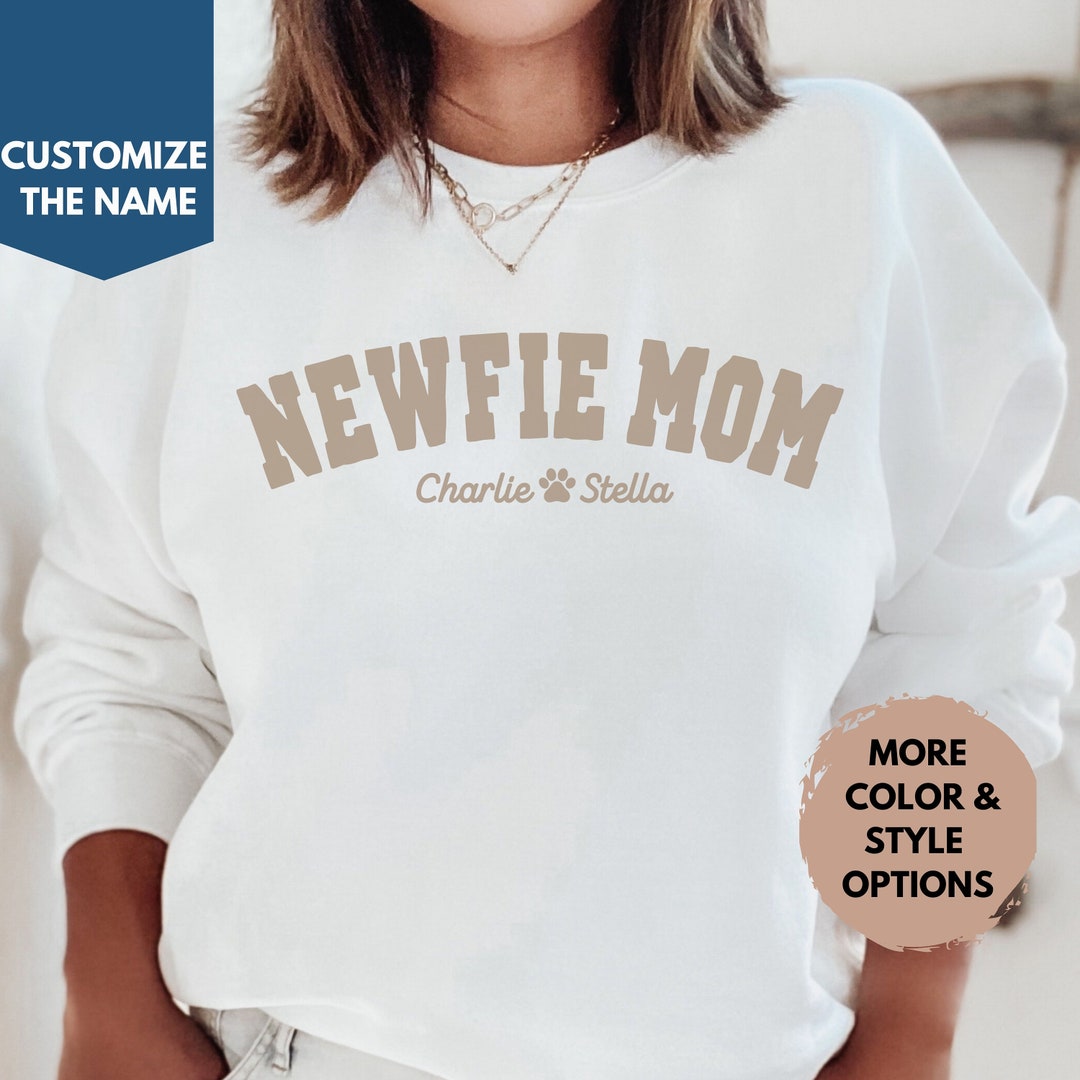 Custom Newfie Dog Mom Sweatshirt, Newfoundland Dog Mom Tshirt ...