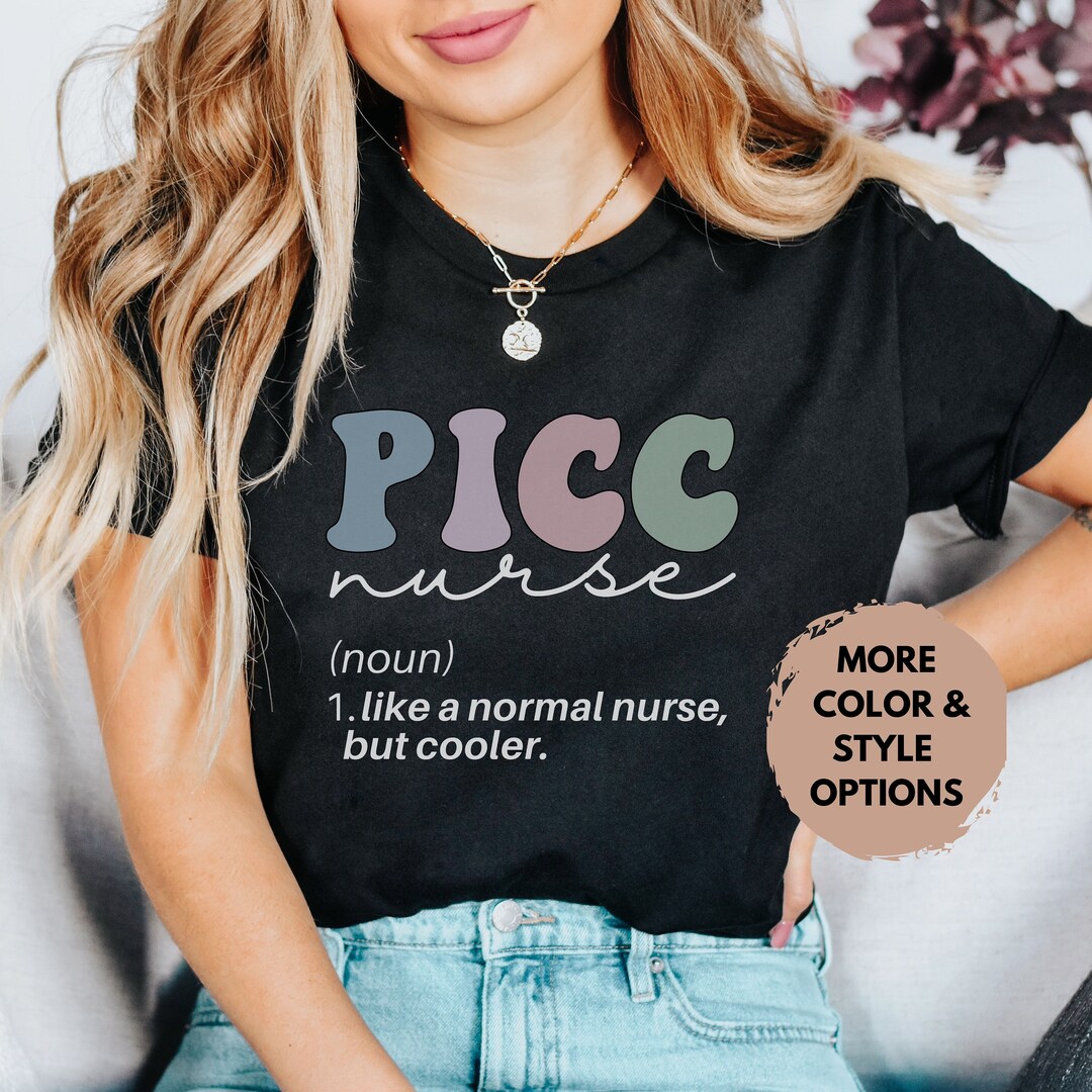 PICC Nurse Shirt, PICC Nurse Crew Tshirt, Vascular Access Team Nurse ...
