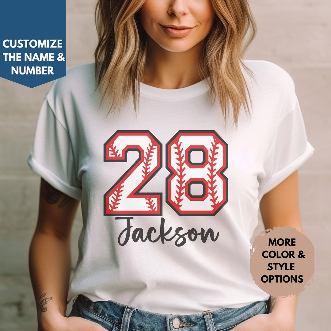 Name and Number Baseball Tshirt, Custom Baseball Tee, Game Day Baseball ...