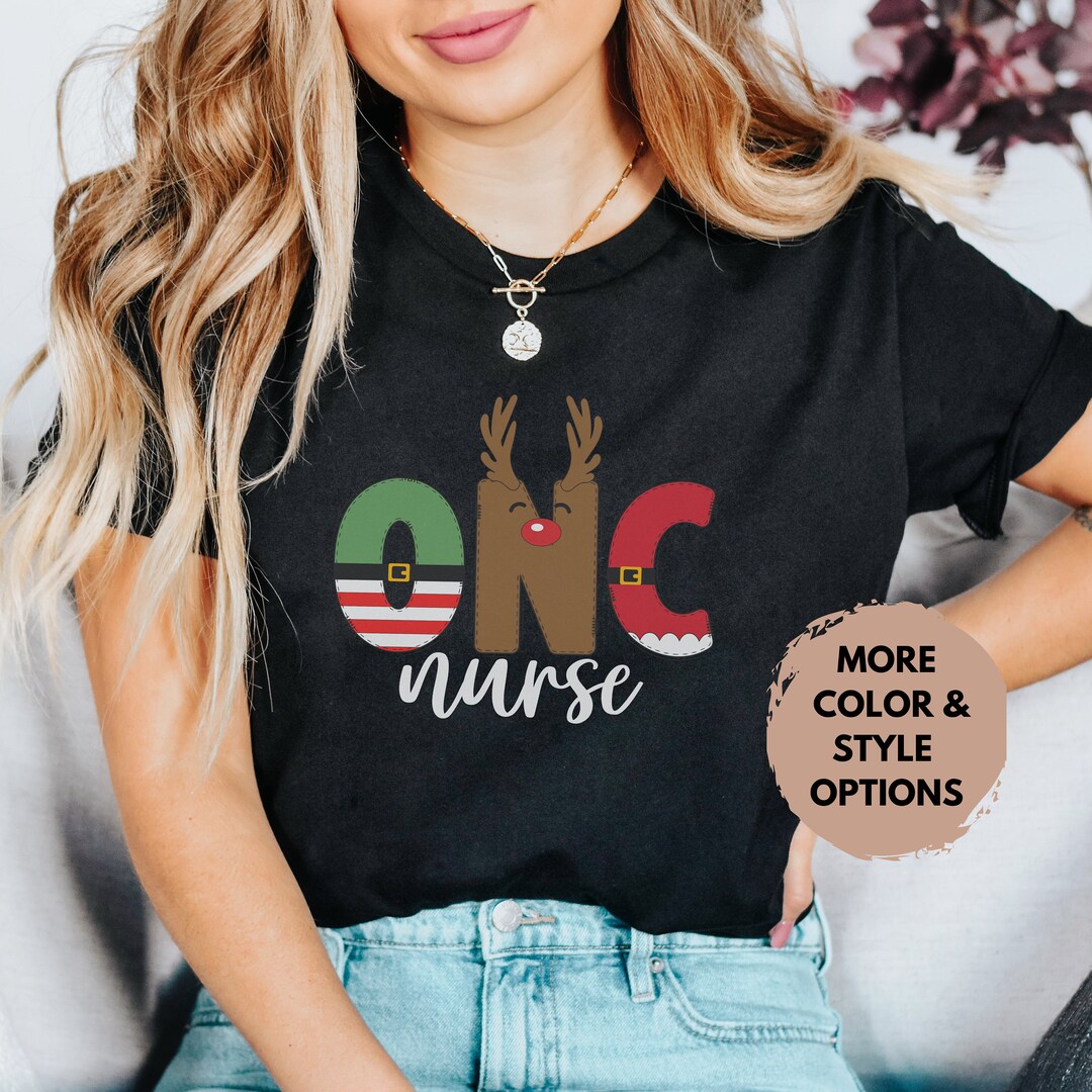 Christmas Onc Crew Shirt, Xmas Oncology Tshirt, Oncology Nursing Shirt ...