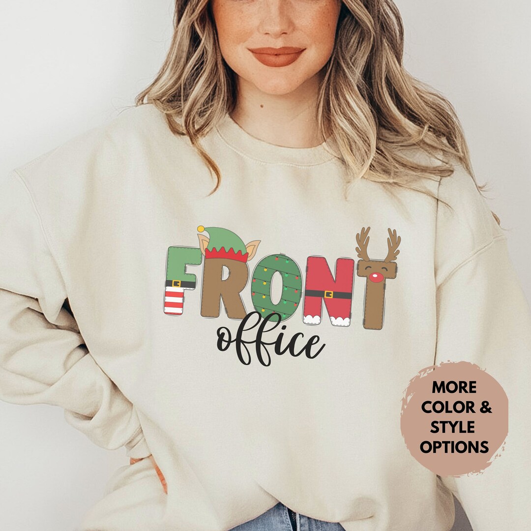 Christmas School Front Office Staff Sweatshirt, Xmas Front Office Lady ...