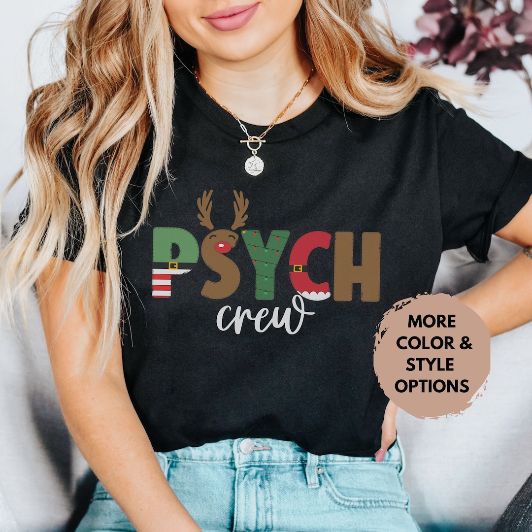 Psych Christmas Nurse Shirt, Xmas Psychiatric Nurse Crew Tshirt, Psych ...