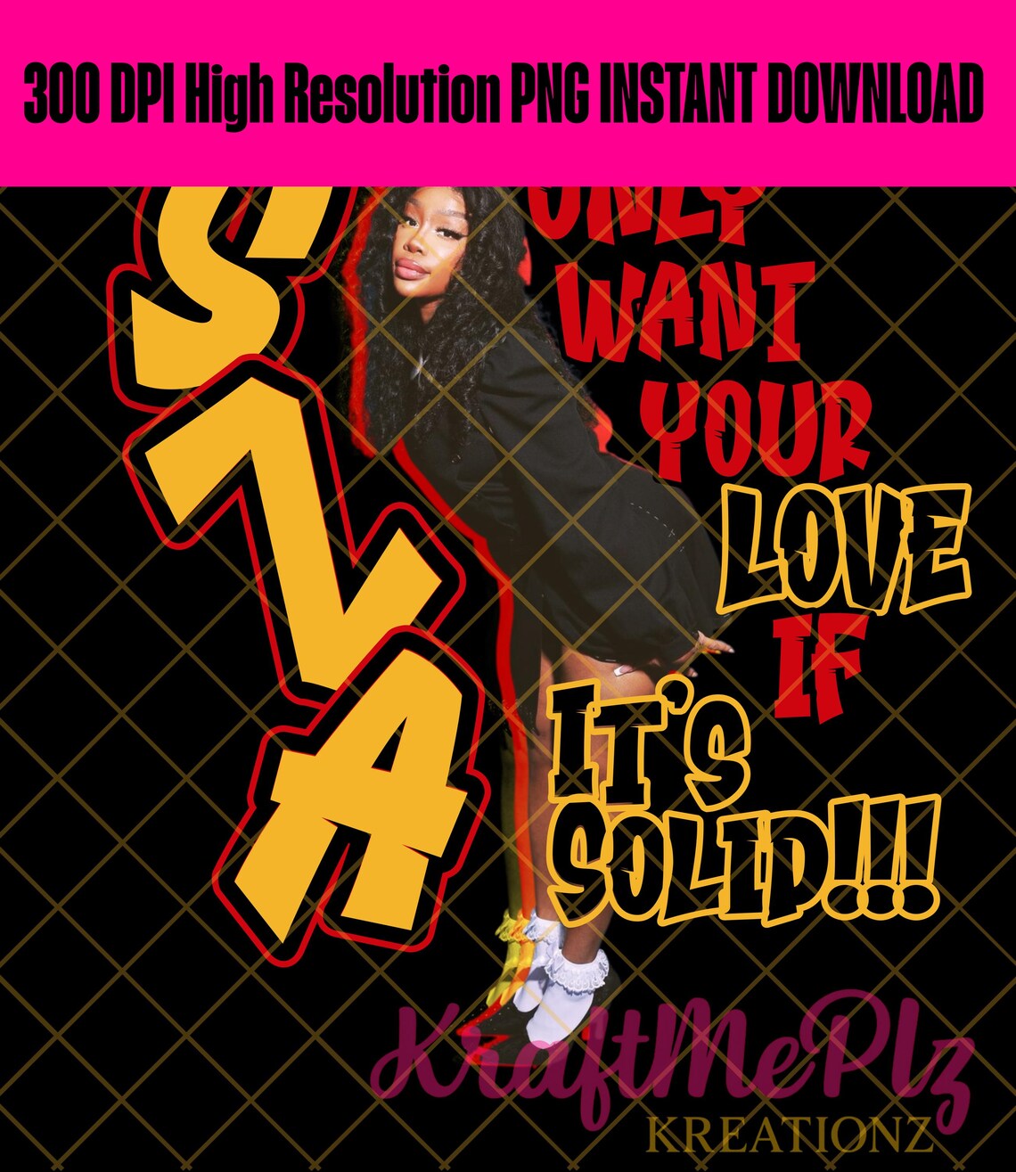 Sza PNG | Sza T-shirt Design | Instant Download | DTF Design PNG ...