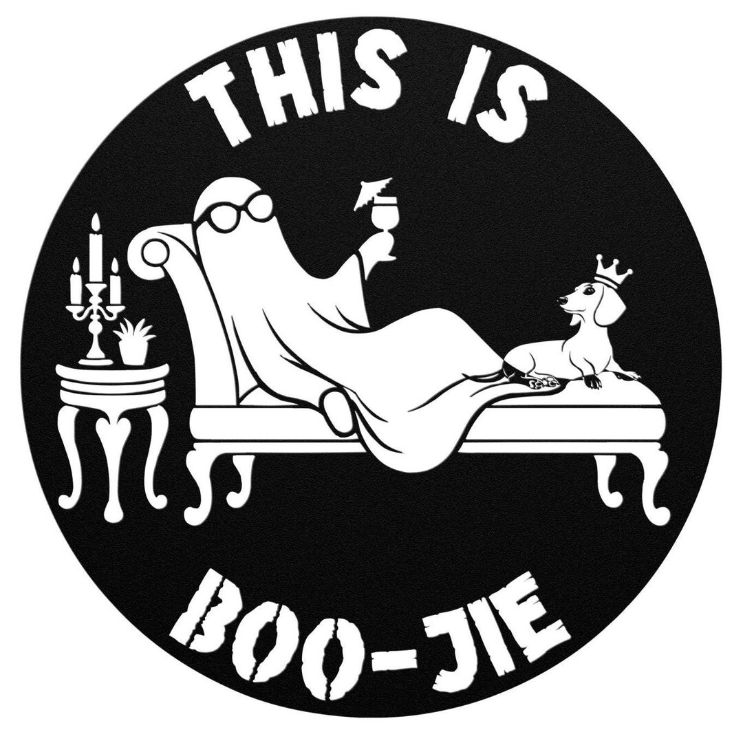 Ghost Art, Boo Jie, Boojie, Dachshund, Metal Wall Art, Halloween Home ...