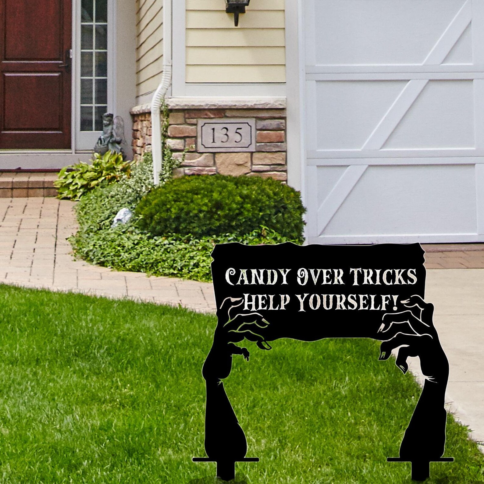 Zombie Yard Stake, Zombie, Trick or Treat, Metal Yard Art, Halloween ...