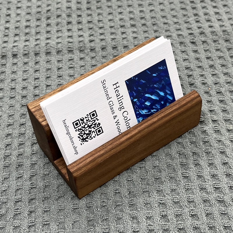 Wooden Card Holder - Etsy