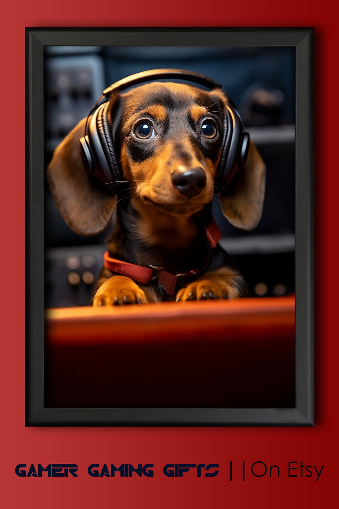 Dachshund Puppy Wall Art - Gamer Wall Art - Cool Digital Download - Dog ...
